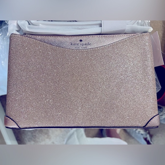 kate spade | Bags | Kate Spade Glitter Crossbody Rose Gold Brand New ...